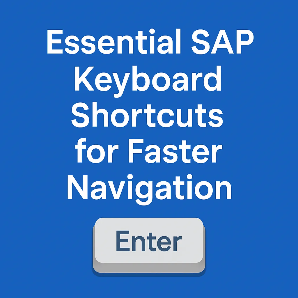 Essential SAP Keyboard Shortcuts For Faster Navigation